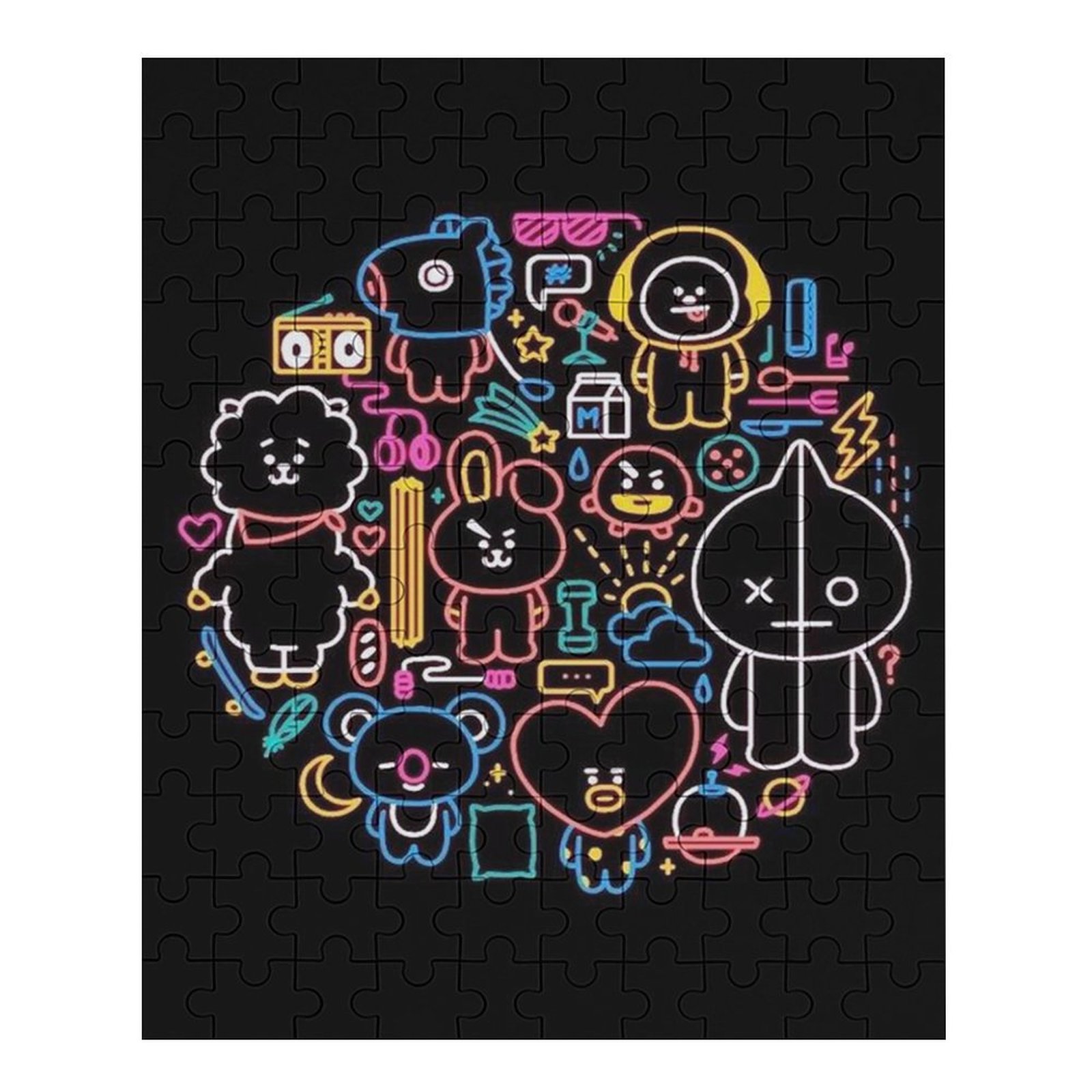 BTS Picture Puzzle 70 PCS Wooden Puzzle Artwork Jigsaw Puzzles for ...