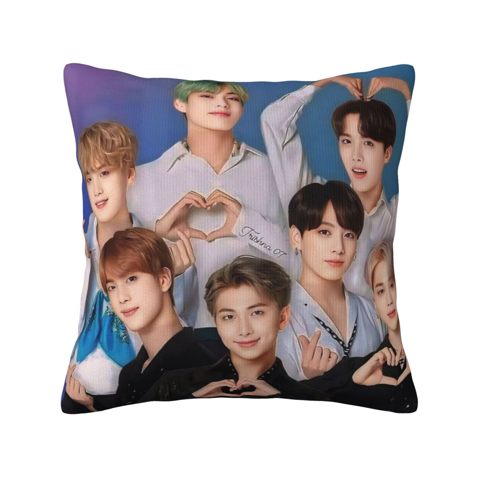 BTS Pillowcase BTS Bedding Plush Cushions K-POP Decor Bedroom Living ...