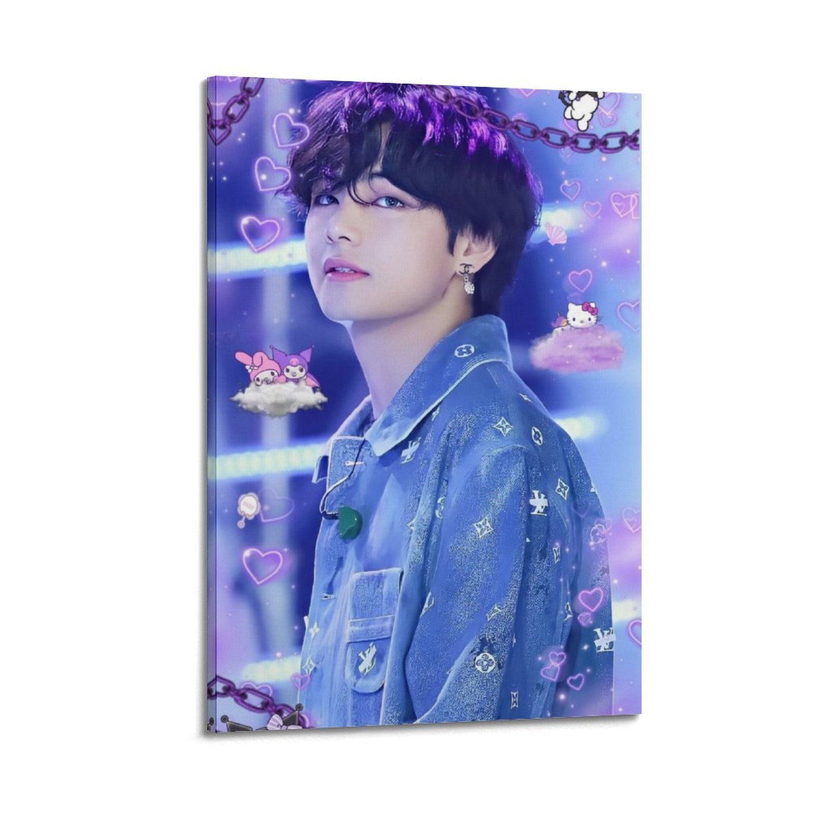 BTS Popular Group Posters V Painting Vintage Poster Picture Print Wall ...