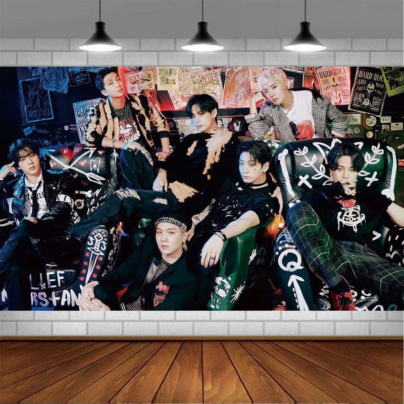 BTS Post Wall Decor Birthday Banner Backdrop Background Party Supplies ...