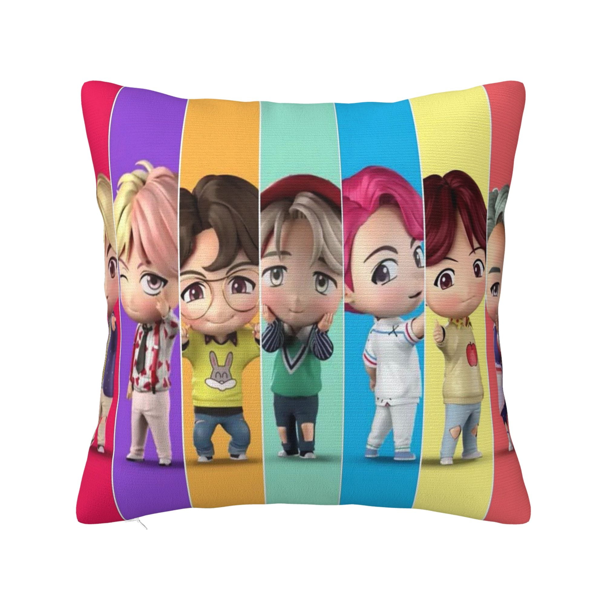 BTS RM SUGA JIN J-HOPE JIMIN JUNGKOOK Throw Pillow Case Shell for Couch ...