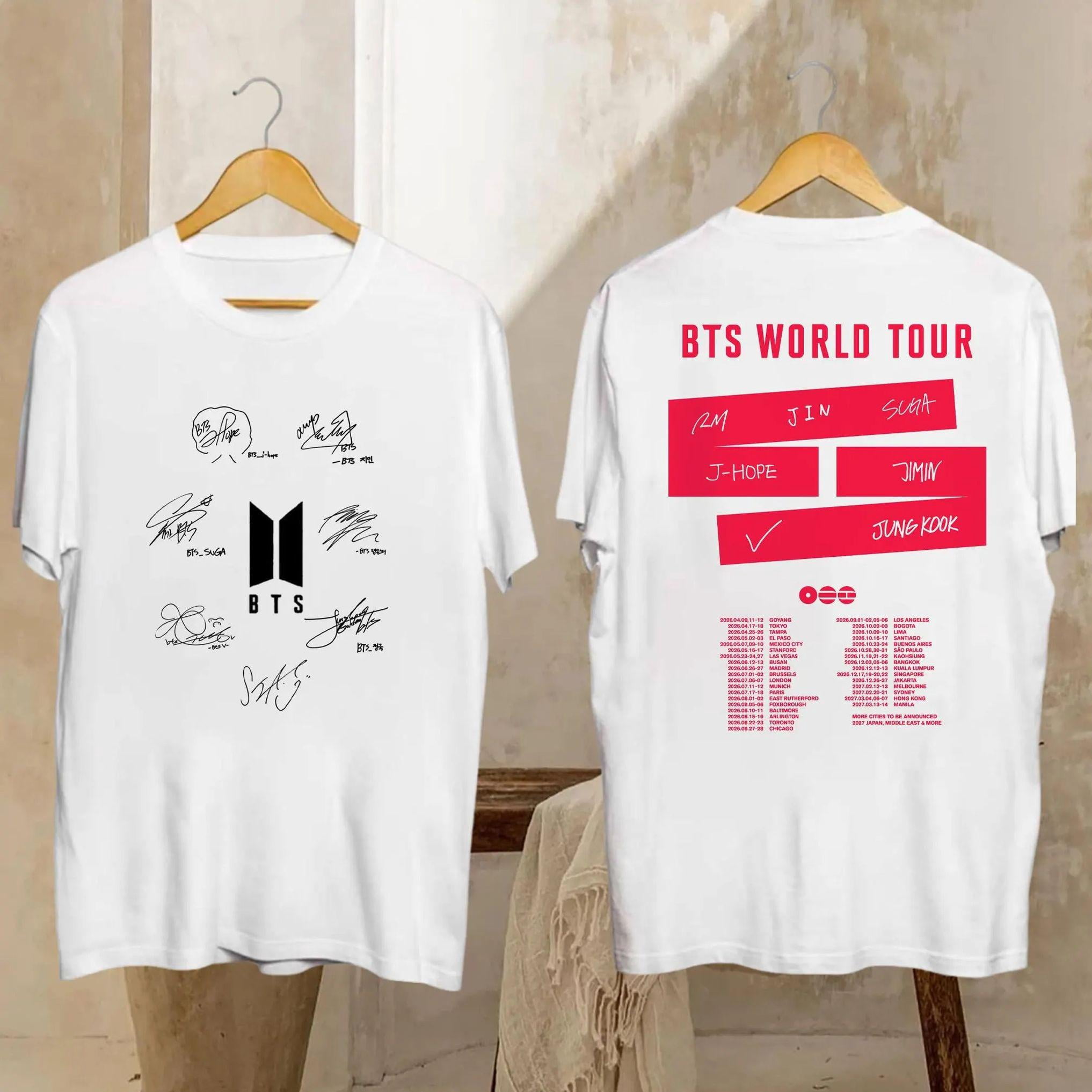 BTS Signatures Shirt, BTS World Tour 2026 T-Shirt, Bangtan Comeback ...