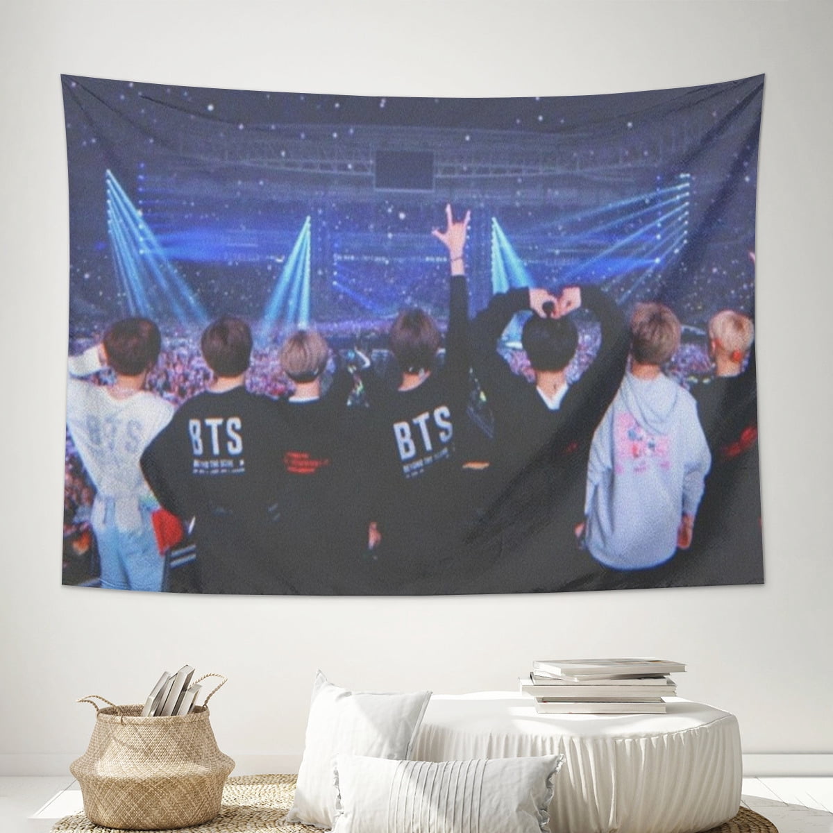 BTS Tapestry 60x40 Inch Cartoon Wall Hanging Anime Tapestry for Bedroom ...