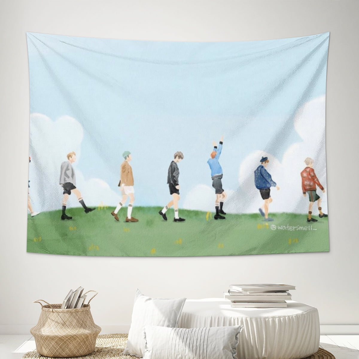 BTS Tapestry Bedroom Poster Beautiful Room Decor Flag Wall Hanging for ...