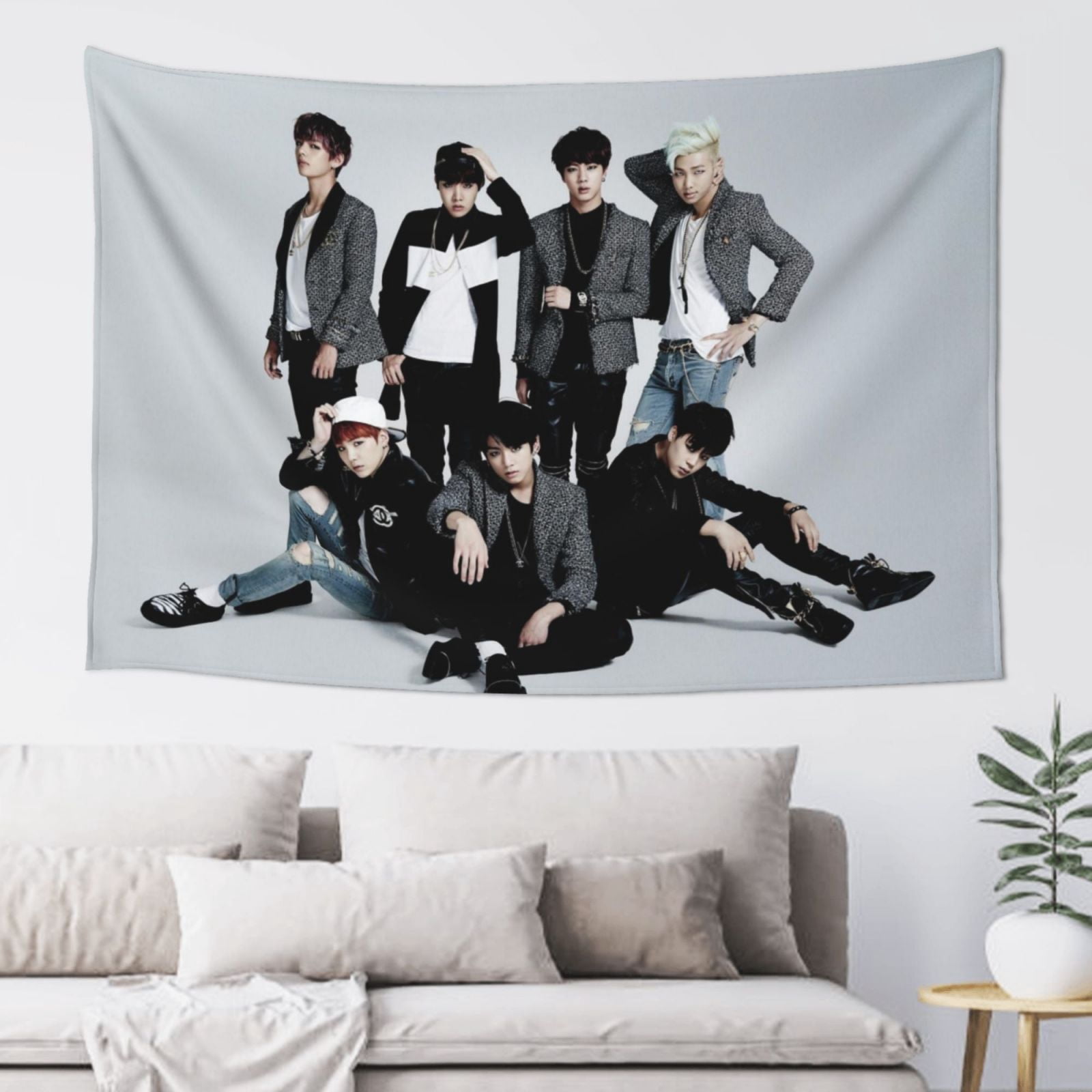 BTS Tapestry Wall Decor Korean Band Poster Party Banner BTS Merchandise ...