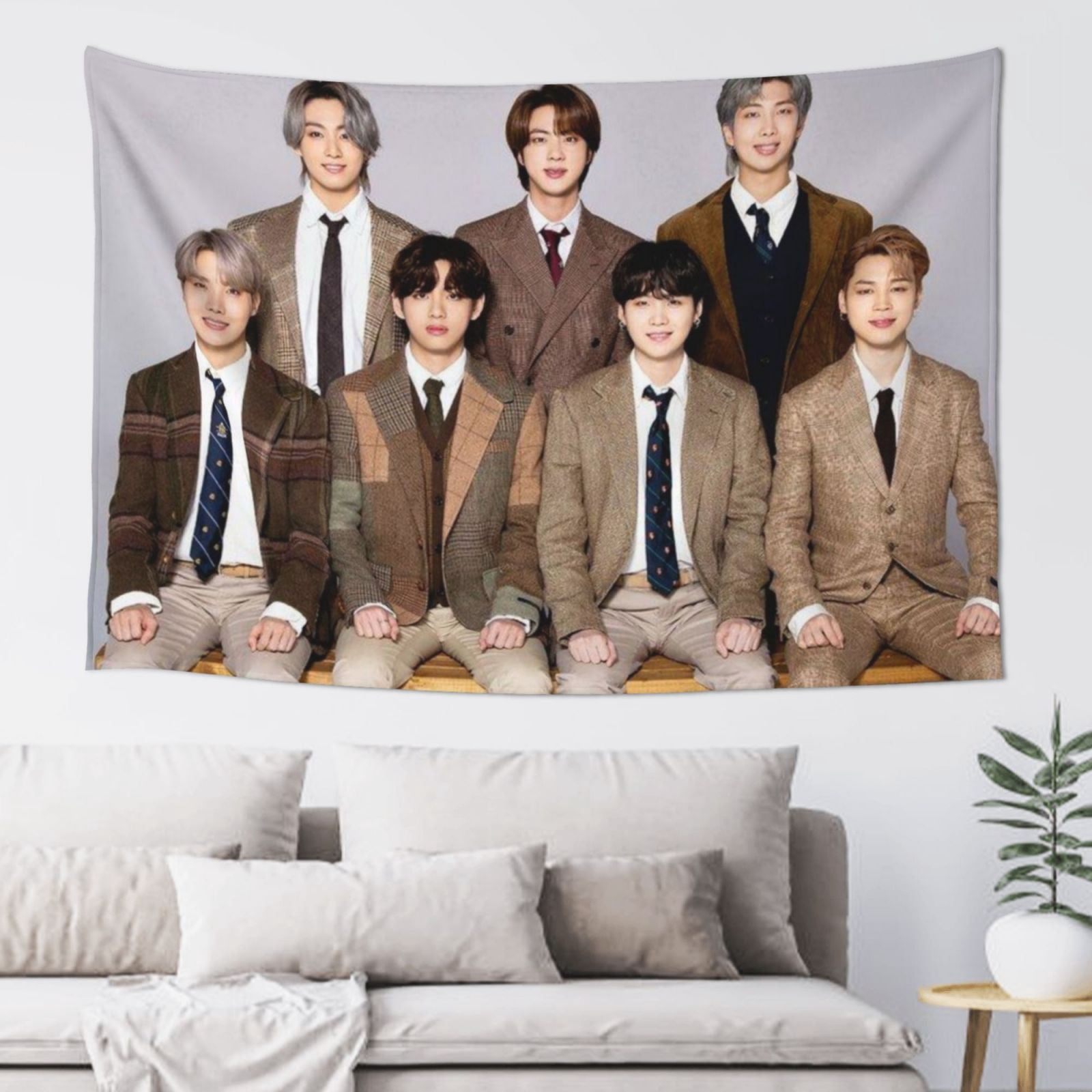 BTS Tapestry Wall Decor Korean Band Poster Party Banner BTS Merchandise ...