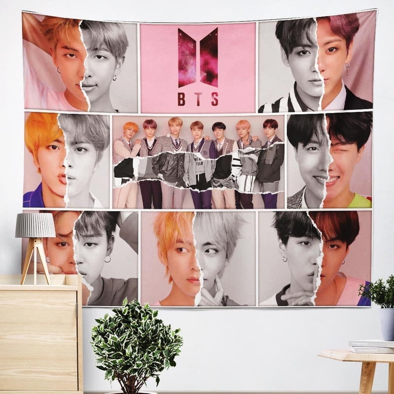 BTS Tapestry Wall Hanging For Room Bedroom Girls Backdrop Party ...