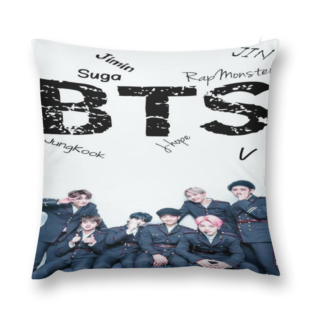 BTS Throw Pillow Covers for Couch Sofa Cartoon Pillow Cover Case ...