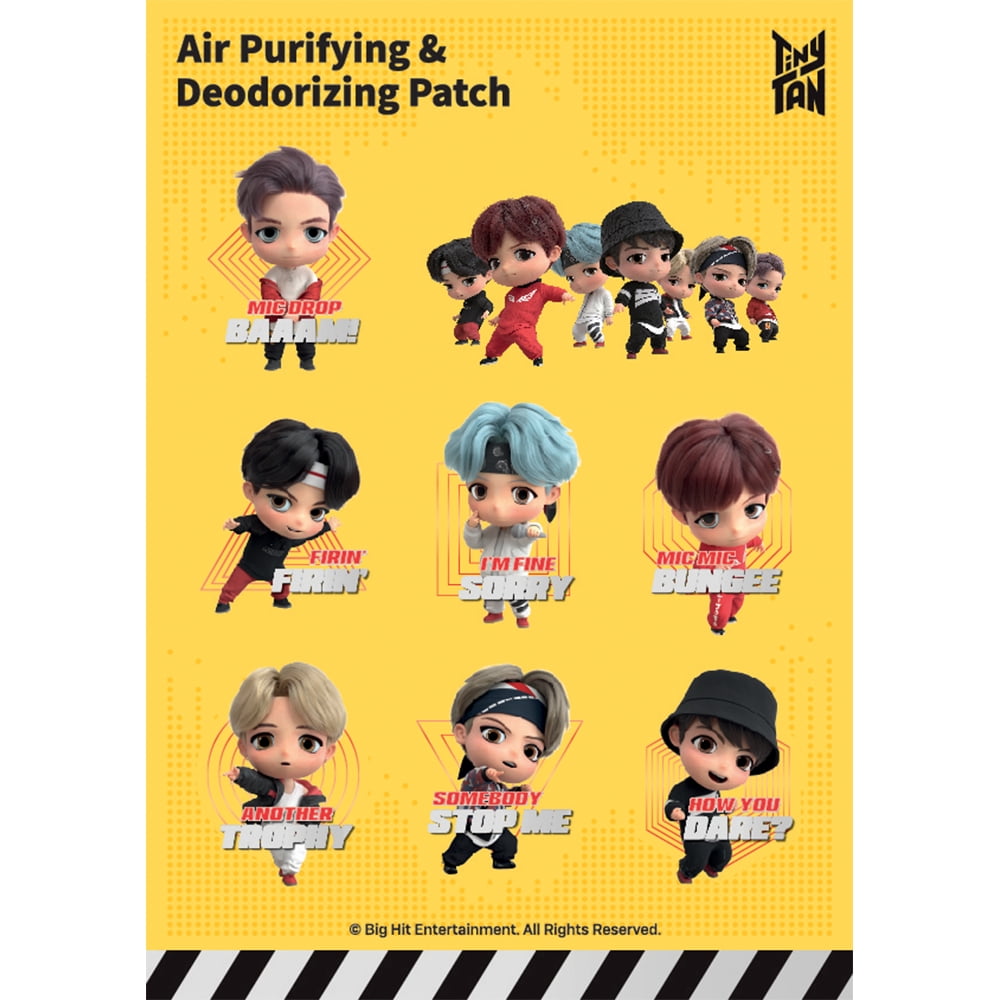 BTS TinyTAN MIC-DROP Refreshing patch KPOP Army Home Art Adhesive ...
