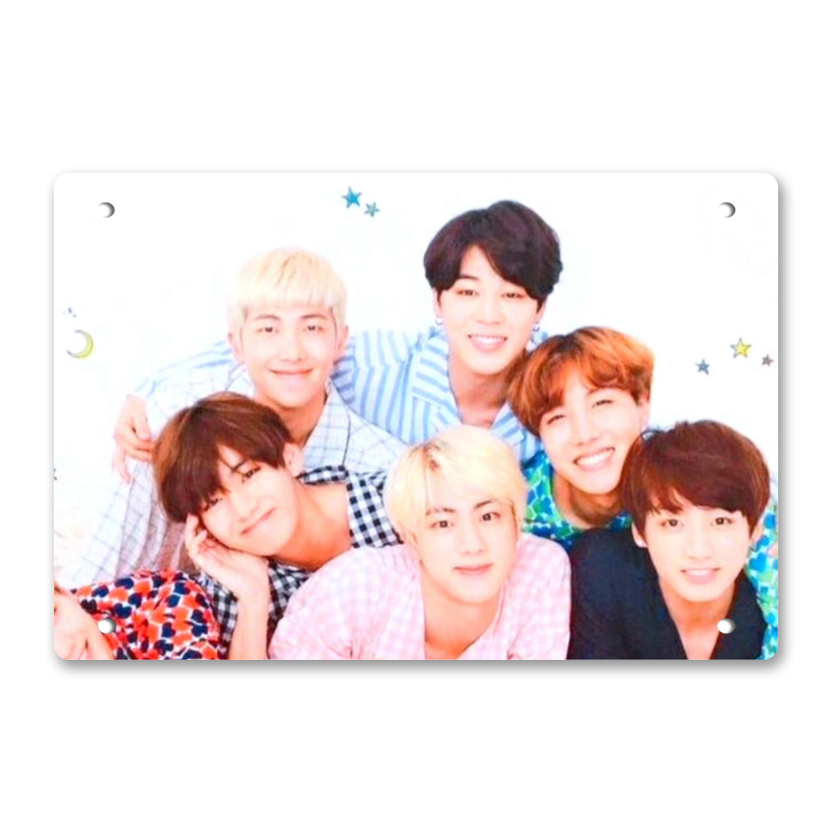 BTS Wall Sign - Cartoon Aluminum Poster 12 X 8 Inch Home Bar Wall ...