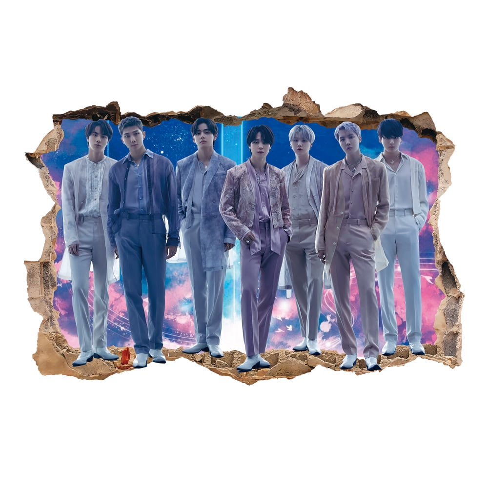 BTS Wall Sticker For Bedroom Living Room Nursery Party Decorations ...