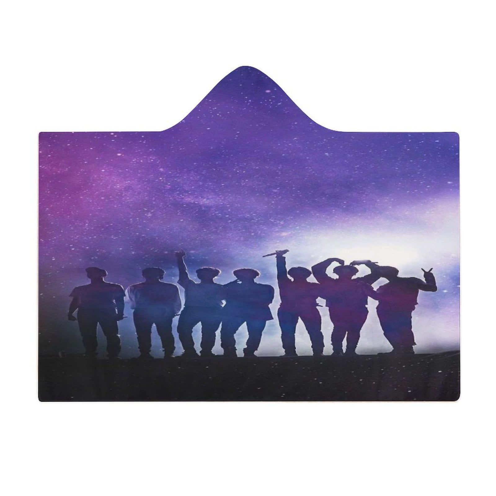 BTS Wearable Blanket Fleece Hooded Robe Cloak Throw Quilt Poncho ...