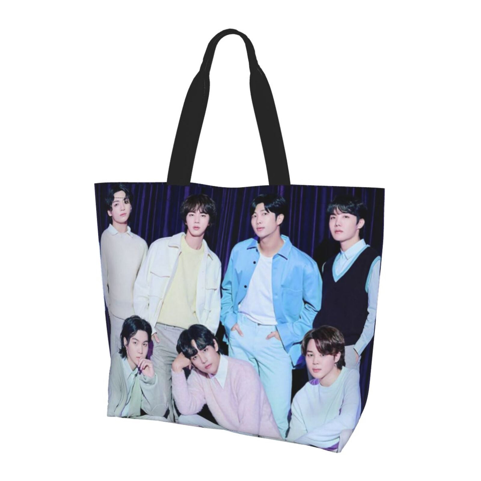 BTS Women Tote Shoulder Shopping Bag Handbag Reusable Grocery Bags For ...