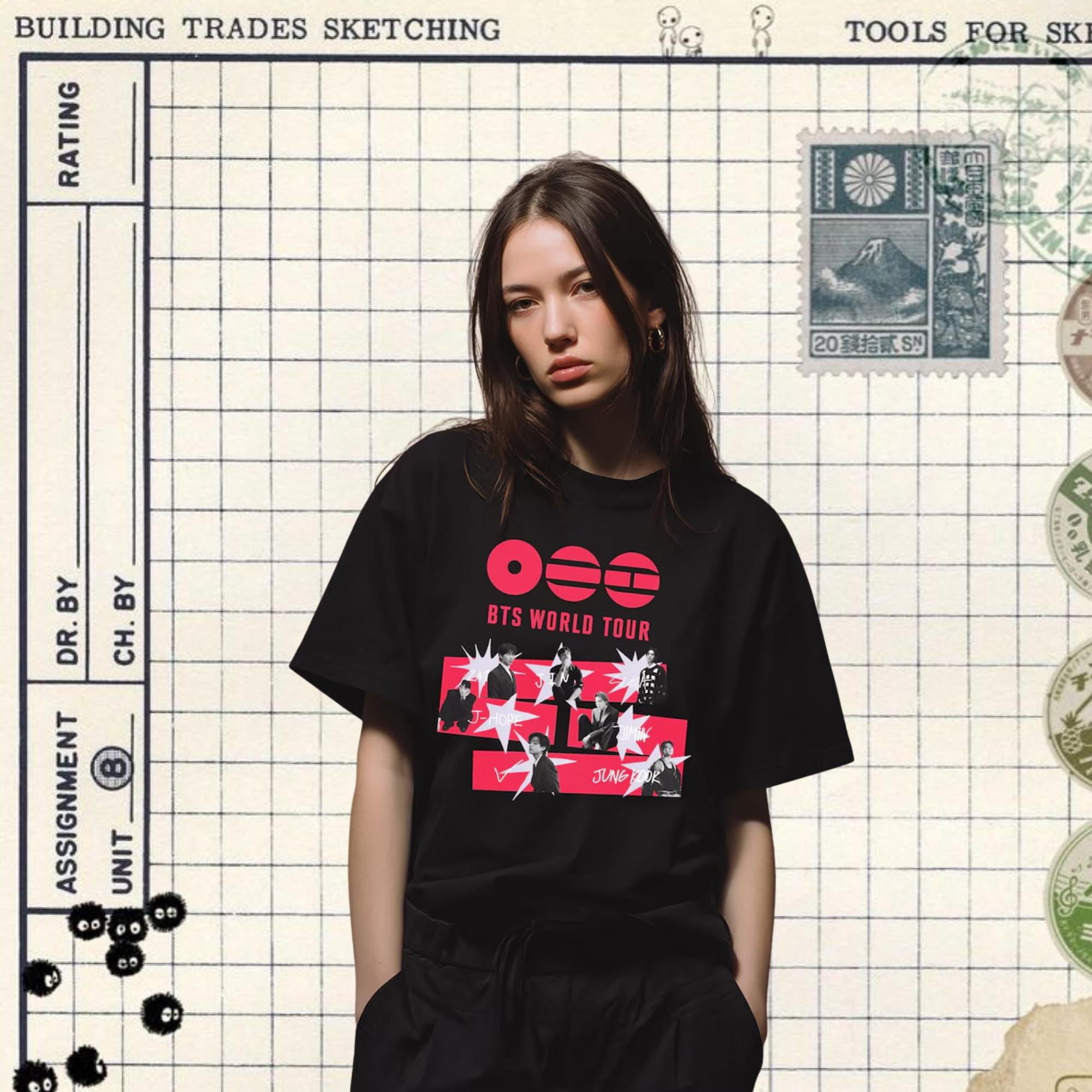 BTS World Tour 2026 Shirt, Kpop Unisex Apparel - Walmart.com