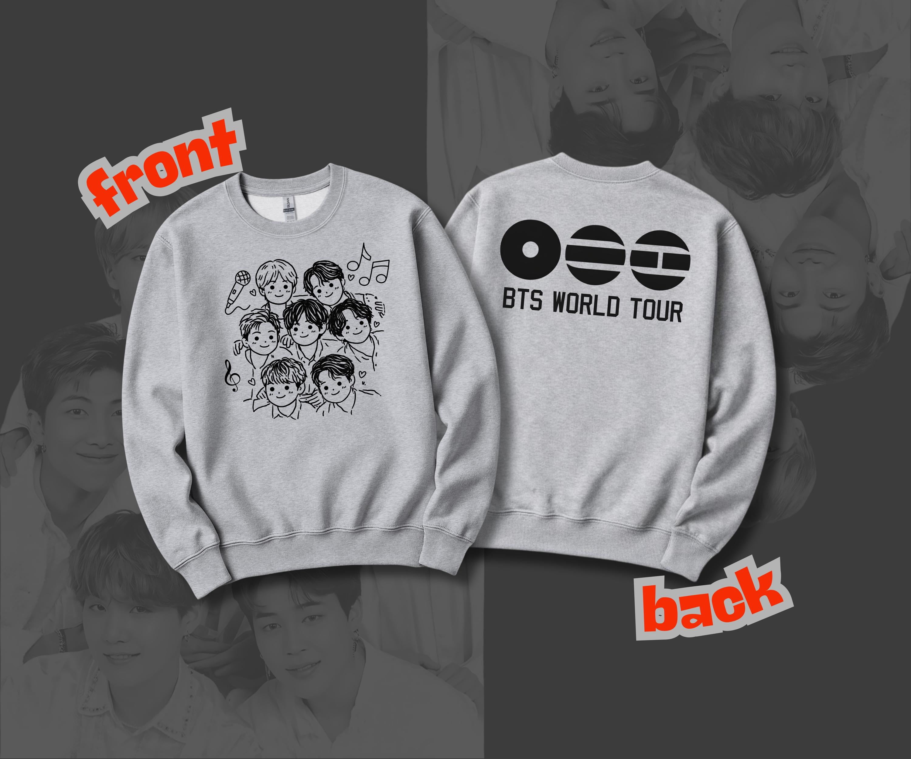 BTS World Tour 2026 Sweatshirt, Kpop Army Fan Merch - Walmart.com