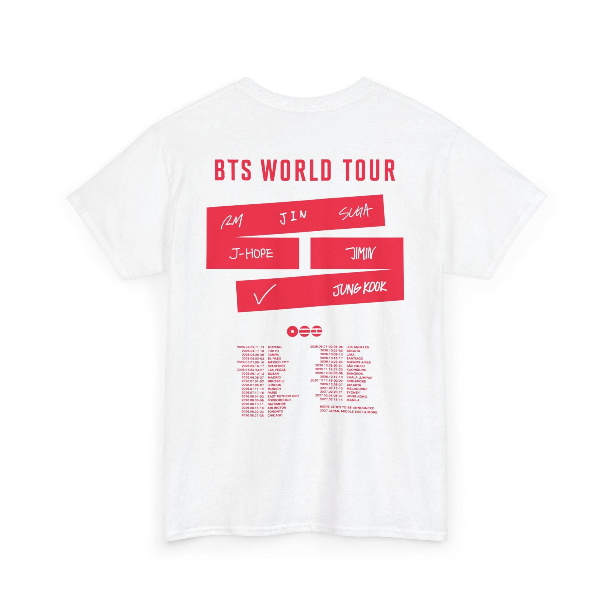 BTS World Tour Shirt 2026| Concert Tour Dates Shirt. - Walmart.com