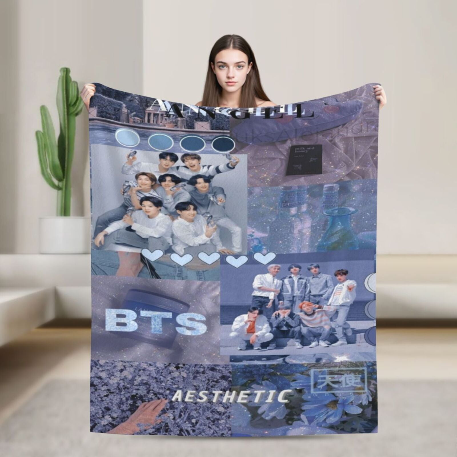 BTS blanket Lightweight Throw Blankets for Bed Couch Home Travel Decor ...