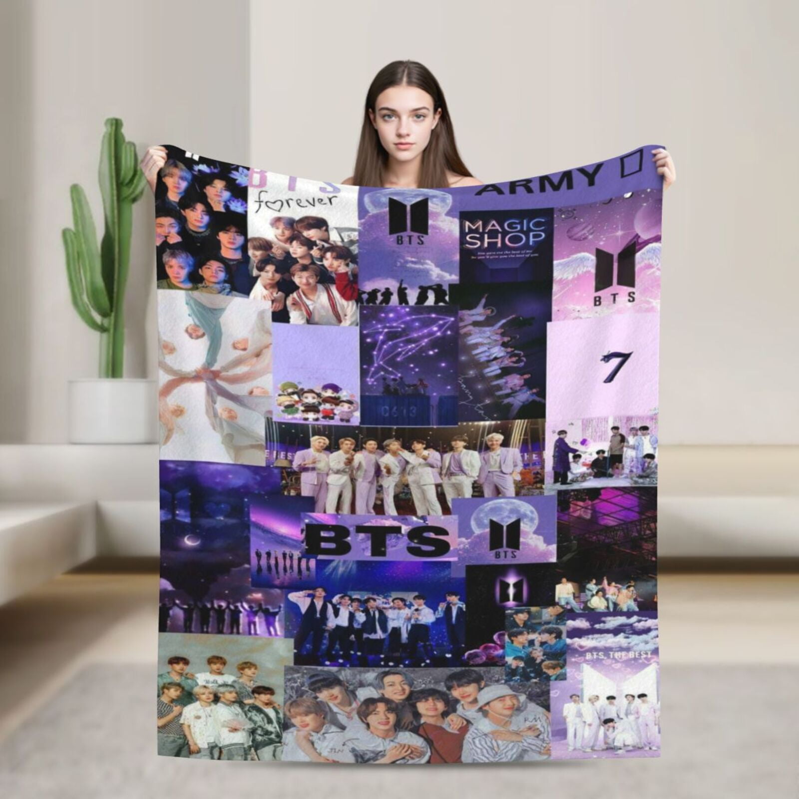 BTS blanket Lightweight Throw Blankets for Bed Couch Home Travel Decor ...