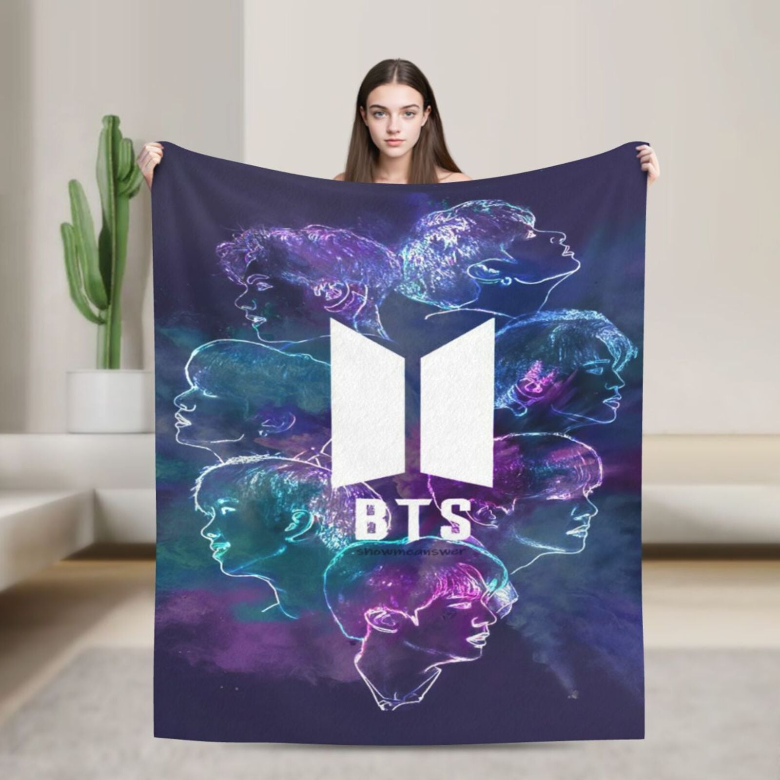 BTS blanket Lightweight Throw Blankets for Bed Couch Home Travel Decor ...
