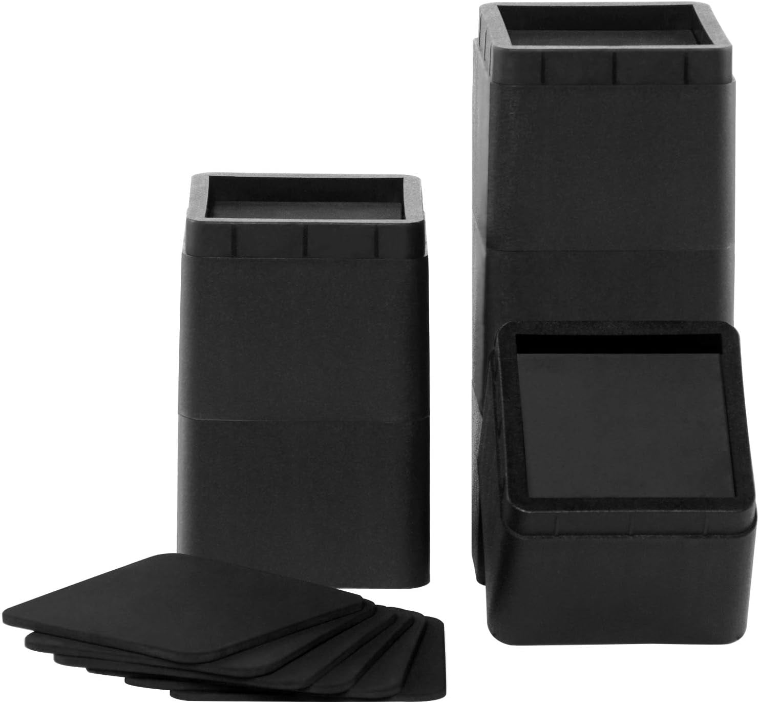 BTSD-home 3 Inch Wood Bed Risers Furniture Risers Bed Frame Lifters in ...