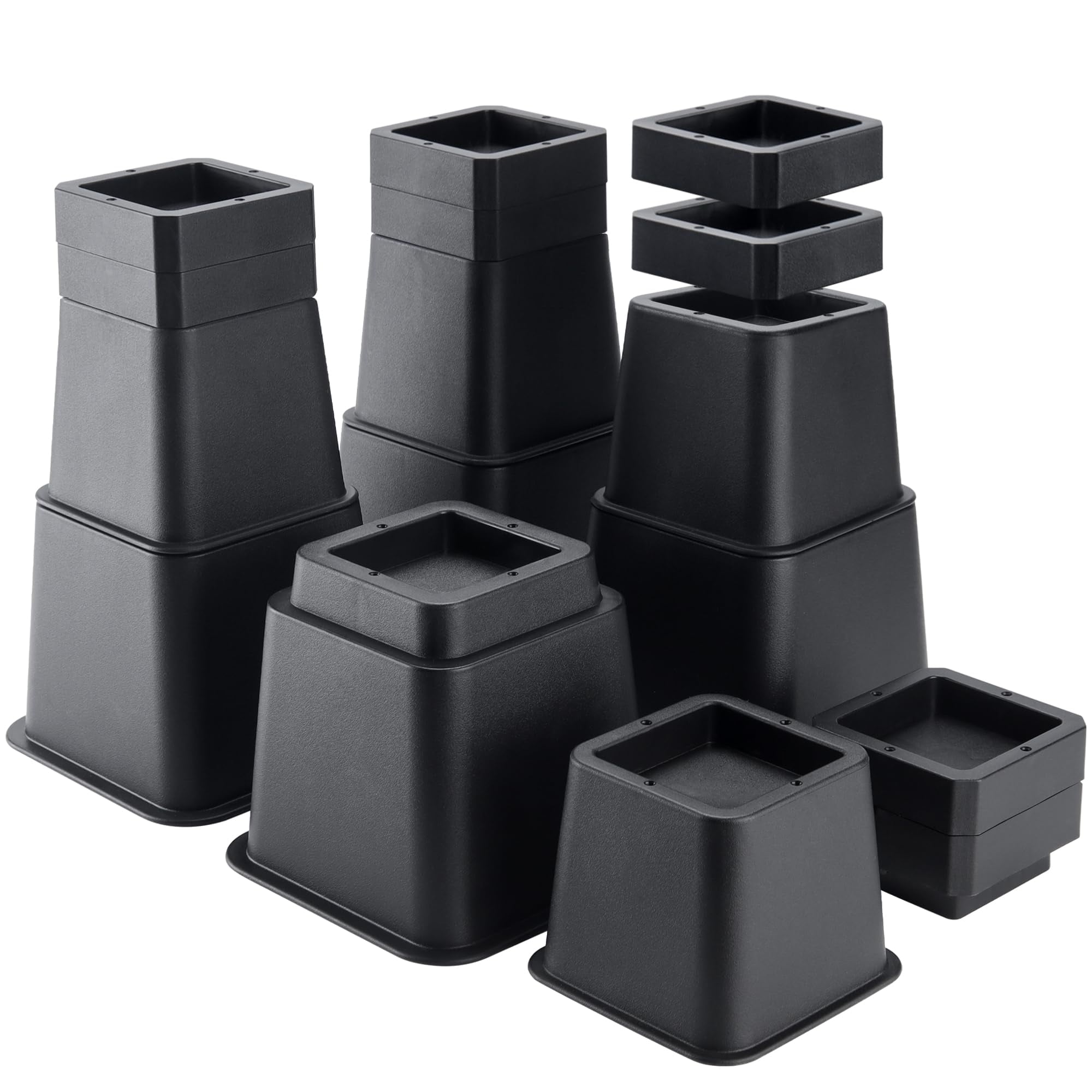 BTSD-home Adjustable Bed Risers Elevation in Heights 3,4,5,6,7,8,9 to ...