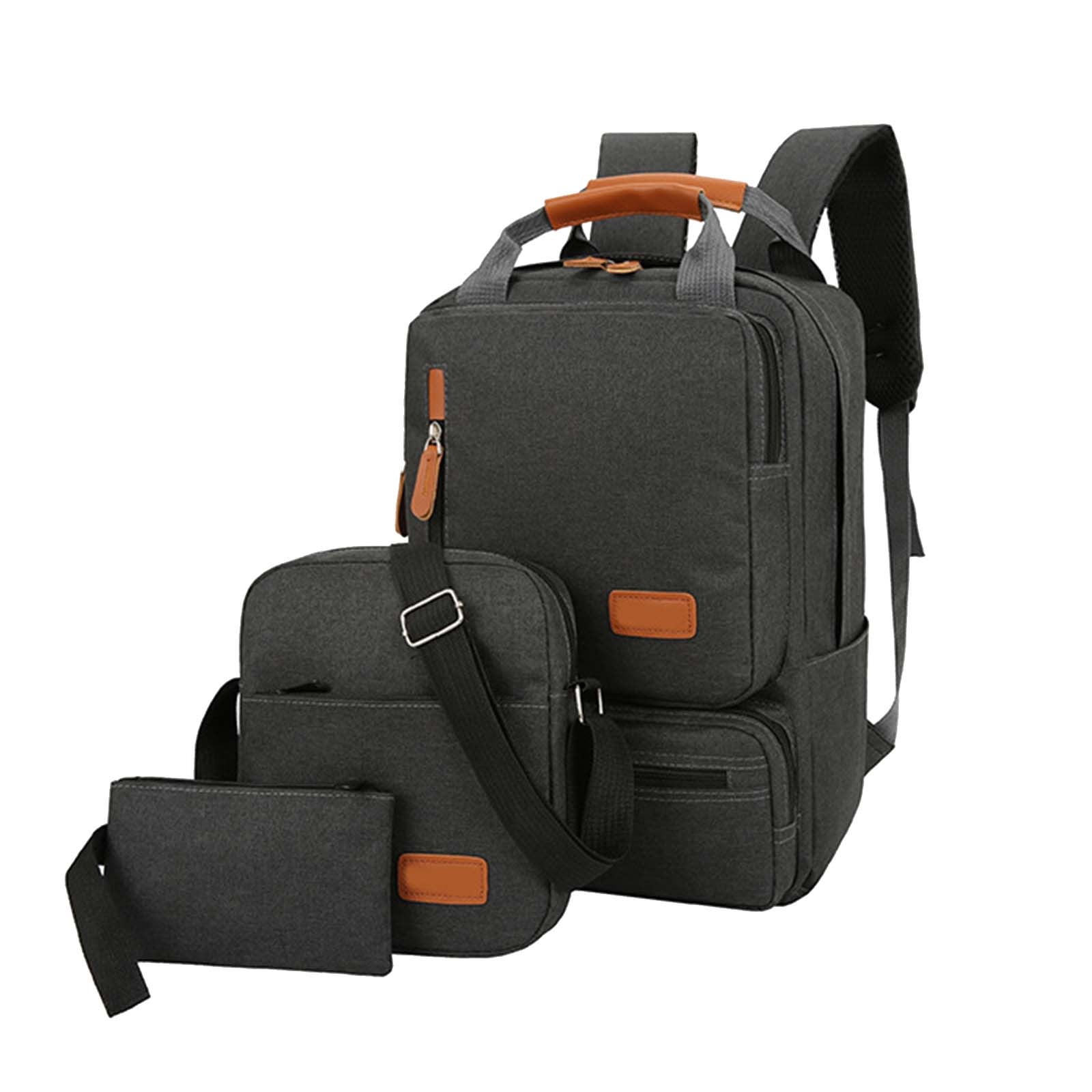 BTTGGLhn Casual Backpack Three Piece Set, Large Capacity Student ...