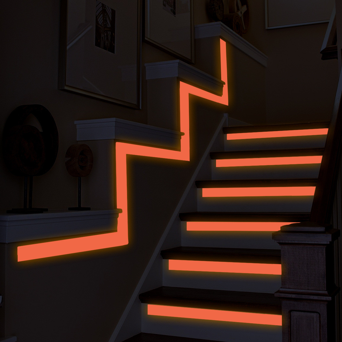 BTTGGLhn In-the-dark Green Light Orange Light In-the-dark Stickers ...