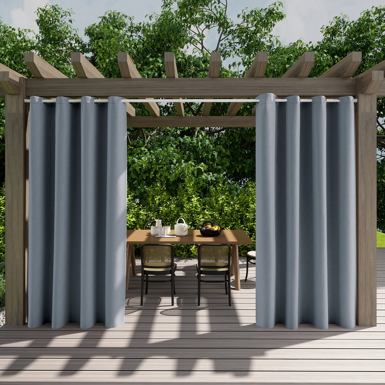 BTTO Outdoor Curtains for Patio Waterproof, Insulated Heat Light ...