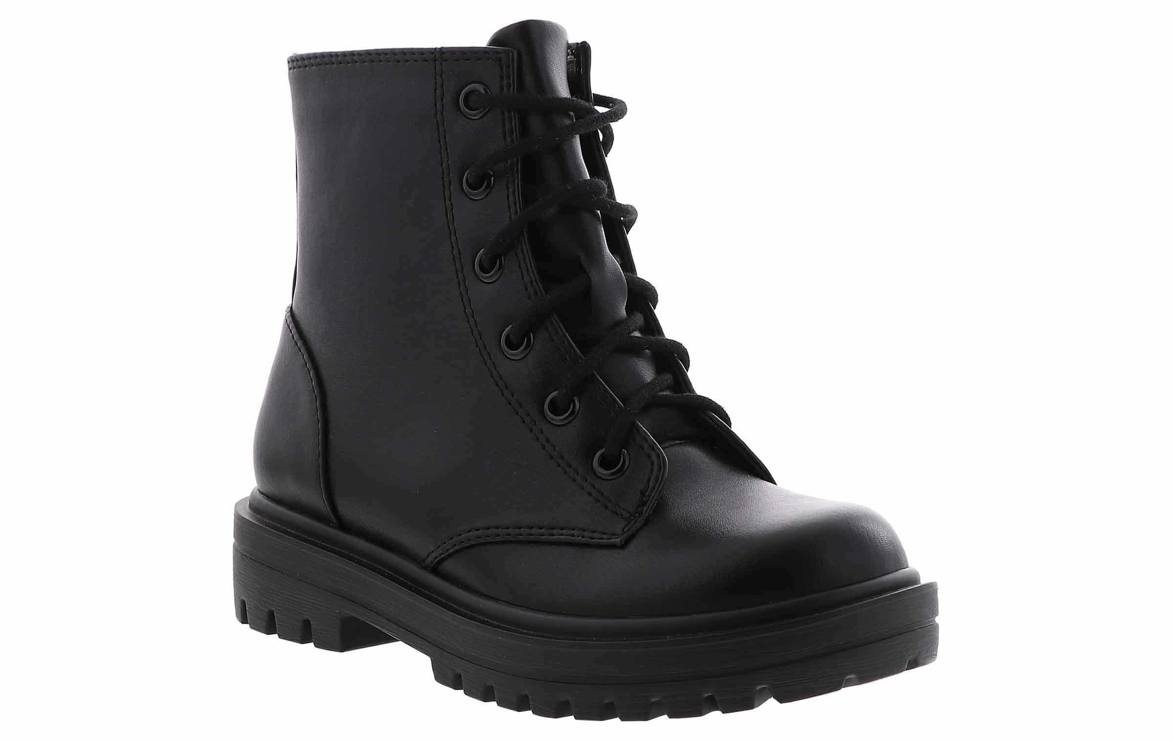 BTW Valkyrie Youth Girls' (13-5) Combat Boot | K-LS5595-01 Black ...