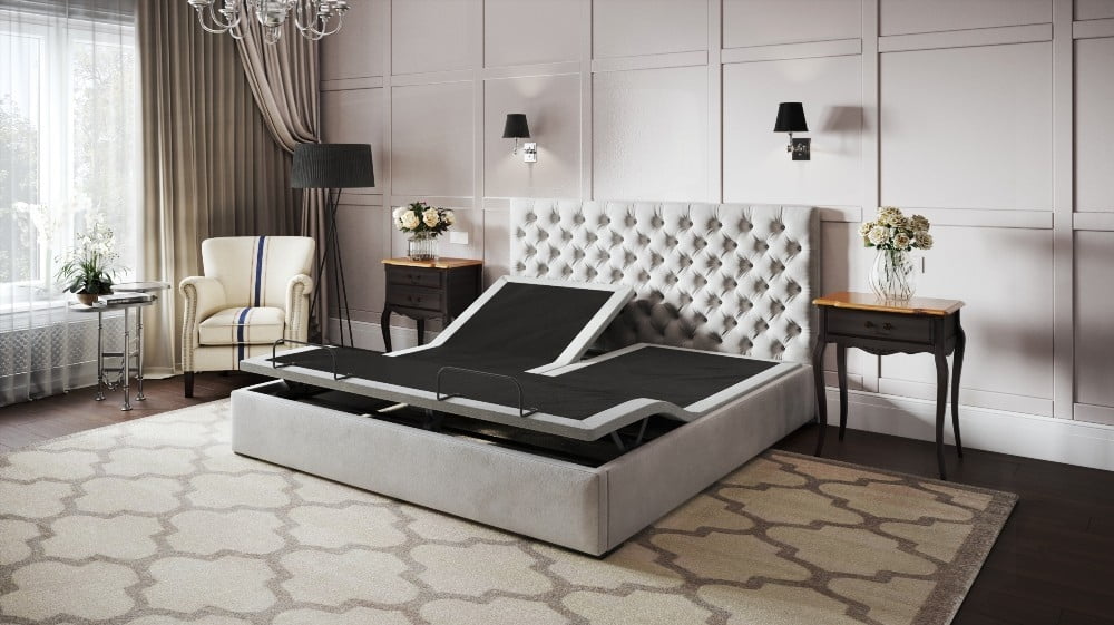 BTX5 Adjustable Bed Base - Wireless Remote & Polyester Wadding ...