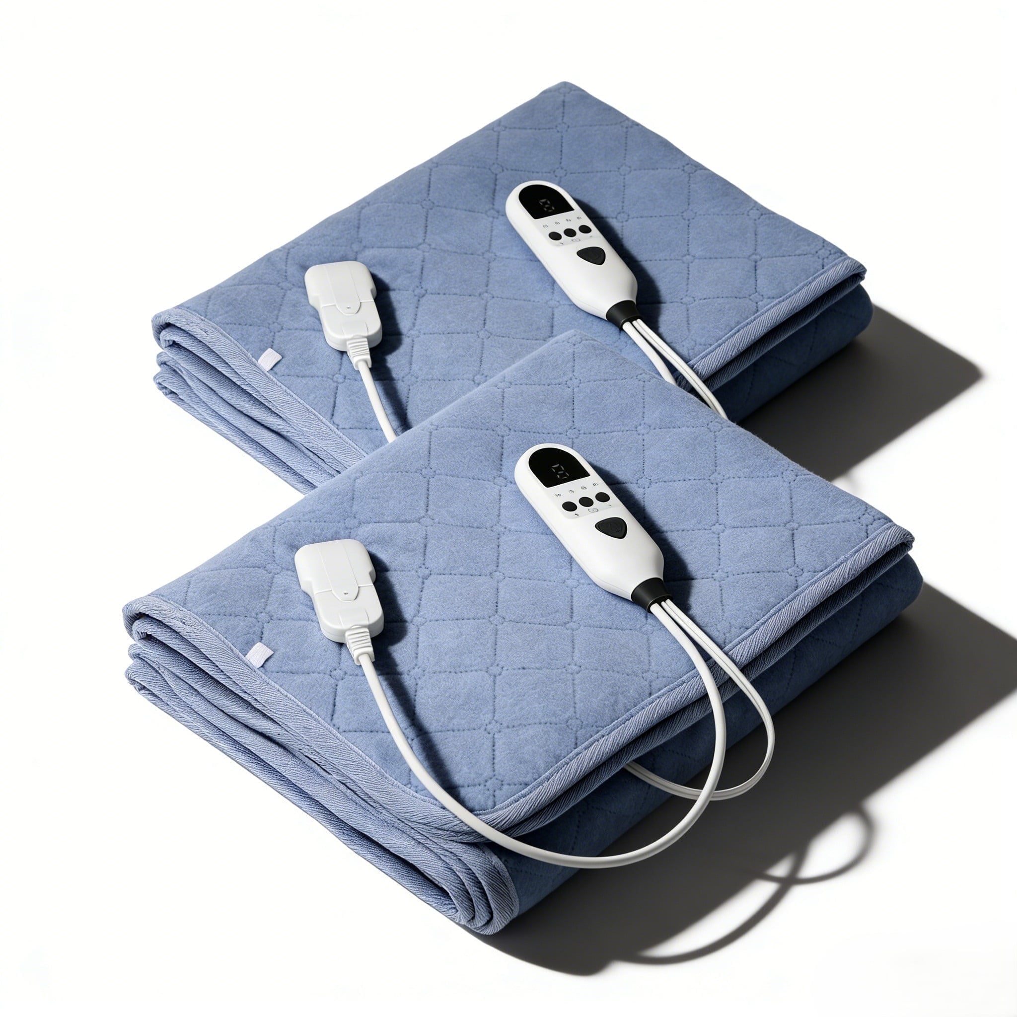 BTY 2PCS Mini Twin Heated Mattress Pad, 31.5"x63" Electric Pad with ...