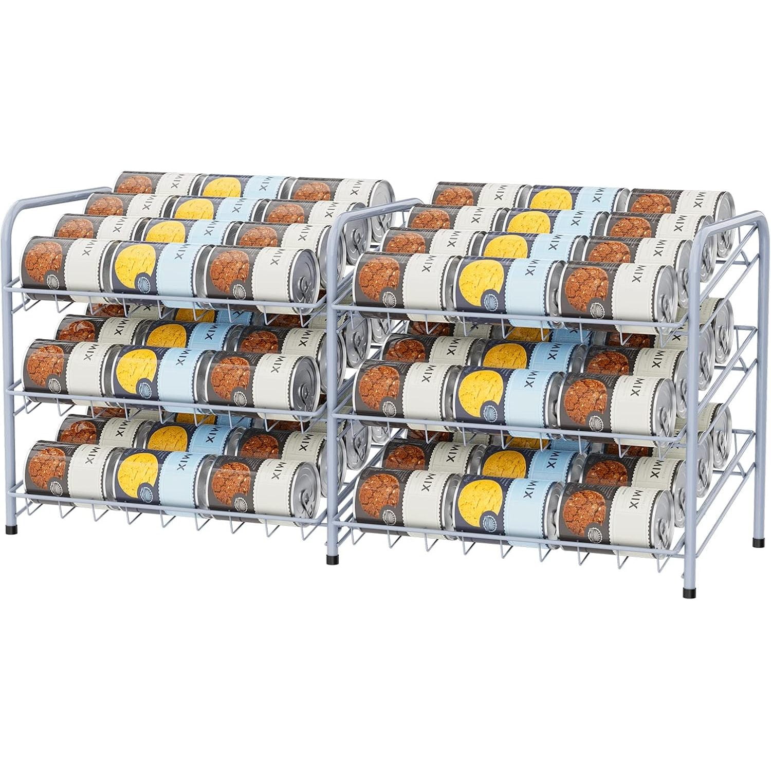 BTY Can Organizer for Pantry Can Storage Rack 3 Tier Metal Can ...