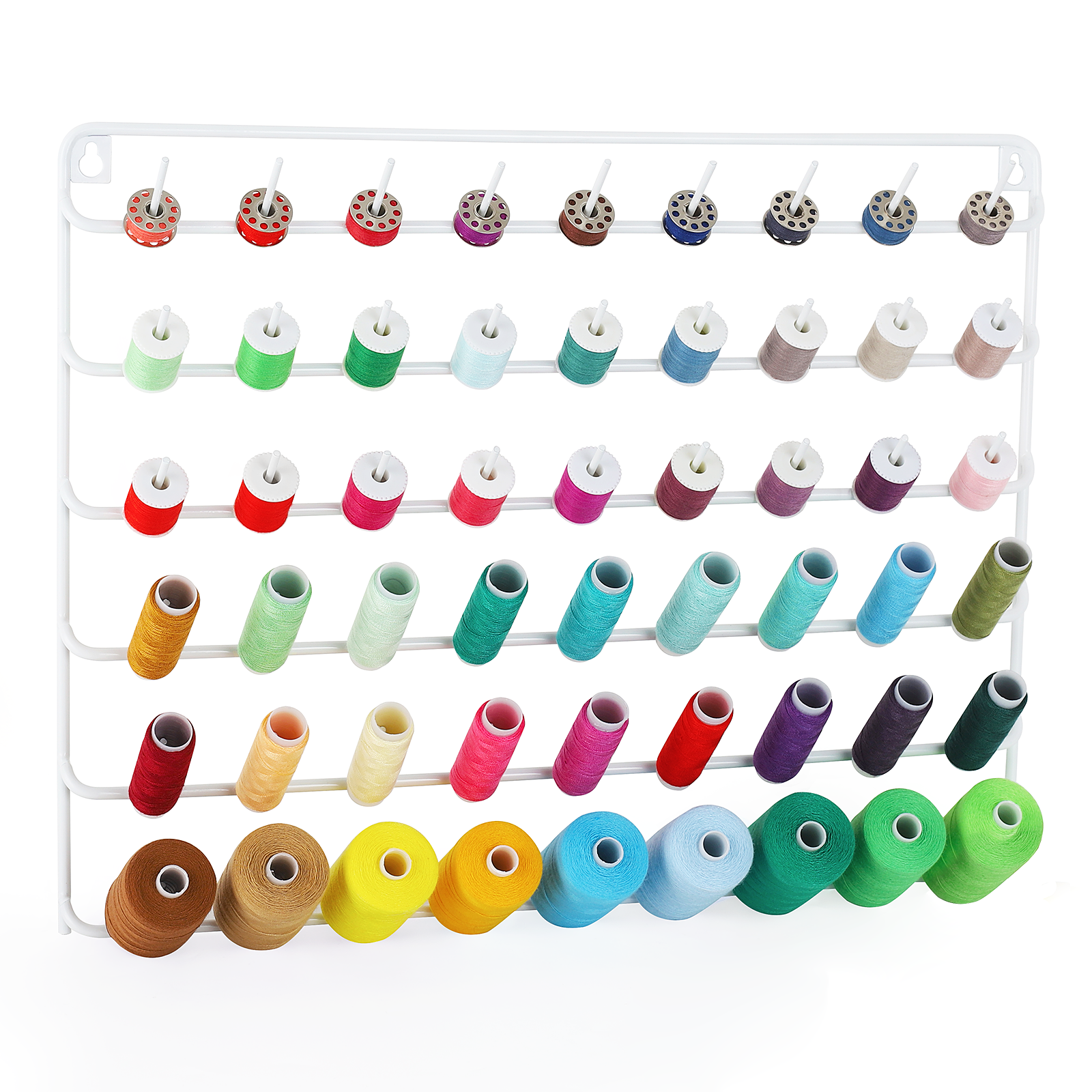 Thread Holder Wall 54-spool Sewing Thread Rack Wall Mount Embroidery ...
