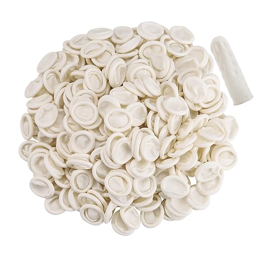 BTYMS 400 Count Latex Finger Cots Medium Fingertip Gloves Disposable ...