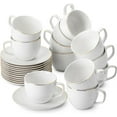 BTaT- White Tea Cups and Saucers, 8oz, Tea Cups Set of 12, Porcelain ... BTaT- White Tea Cups and Saucers, 8oz, Tea Cups Set of 12, Porcelain ...
