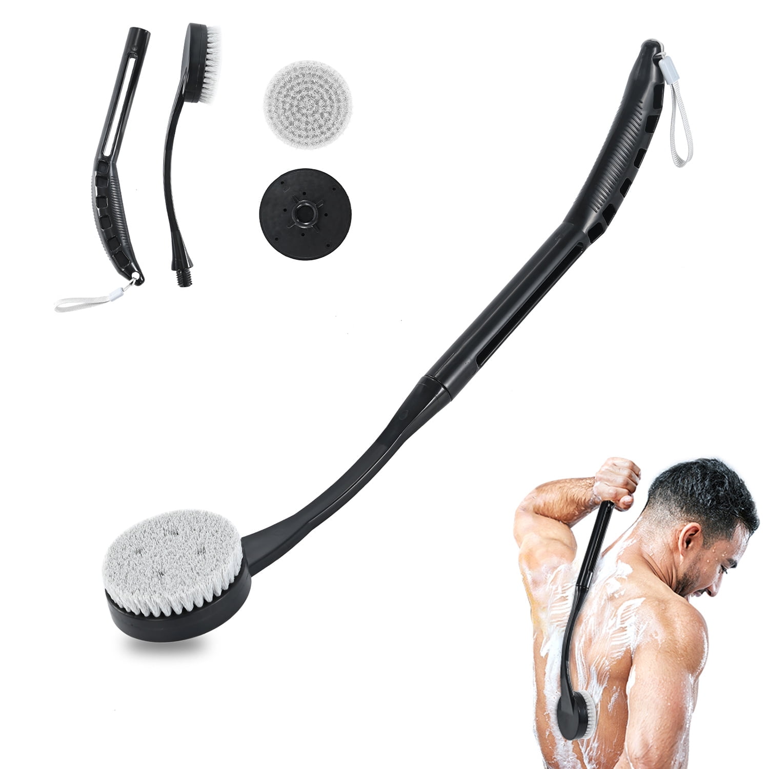 BTideas Back Scrubber for Shower, 20.5” Back Brush for Shower Adult ...