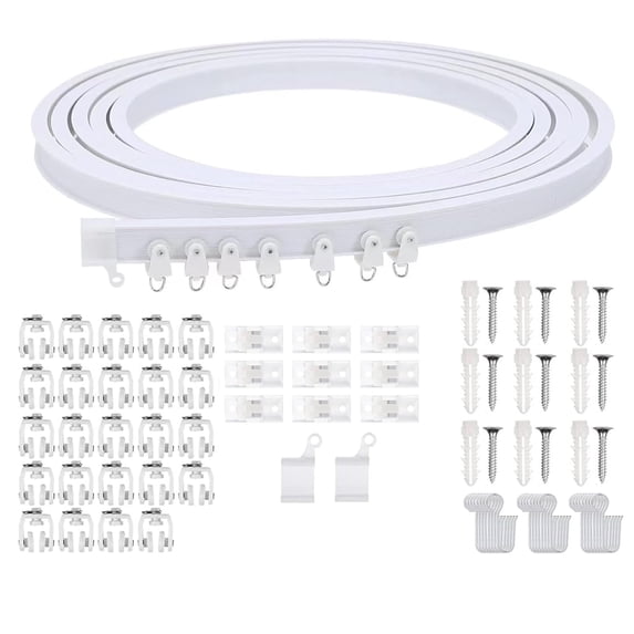 BTideas Ceiling Curtain Track,9.8ft Flexible Curtain Track Ceiling ...