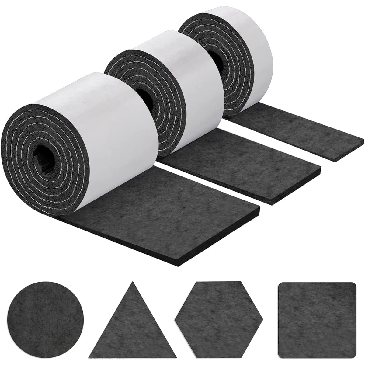 BTideas Felt Furniture Strip,3 Pack Self Adhesive Anti Slip Felt Pads ...