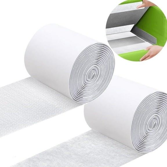 4 Inch x 18 Feet Black Hook and Loop Tape with Adhesive, Nylon Heavy ...