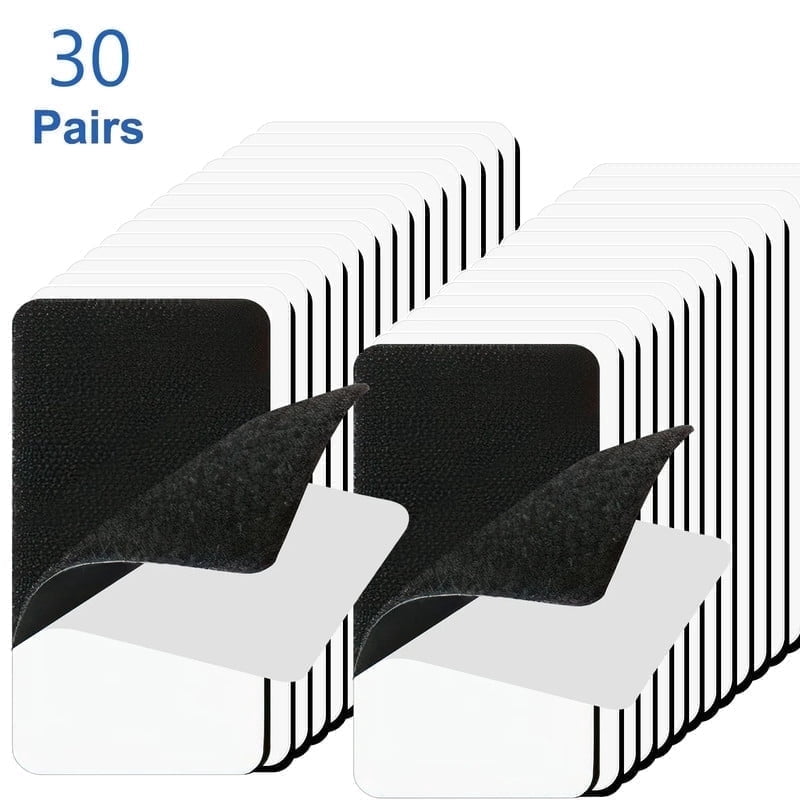 BTideas Hook and Loop Tape, 30 Pairs 2*4in Heavy Duty Double Sided Tape ...