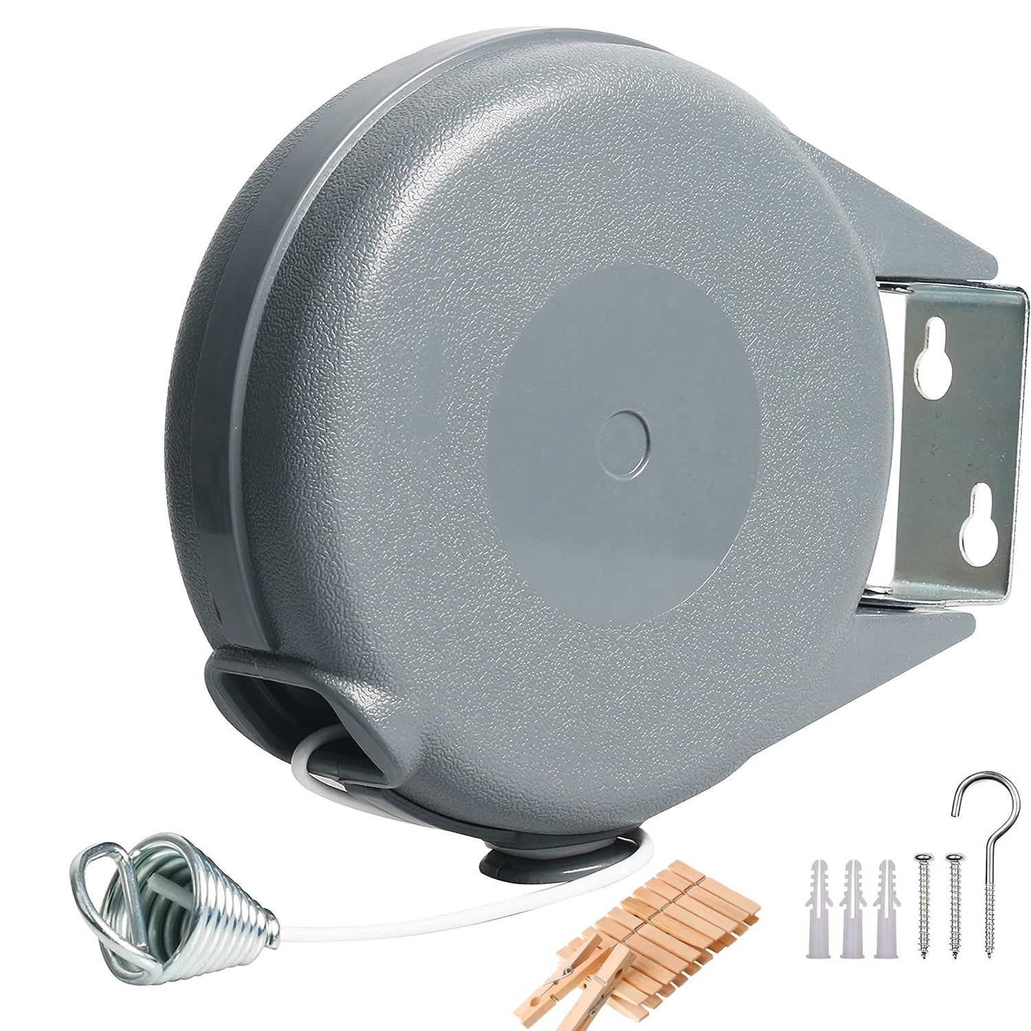 BTideas Retractable Clothesline,40 feet Wall Mount Laundry Clothesline ...