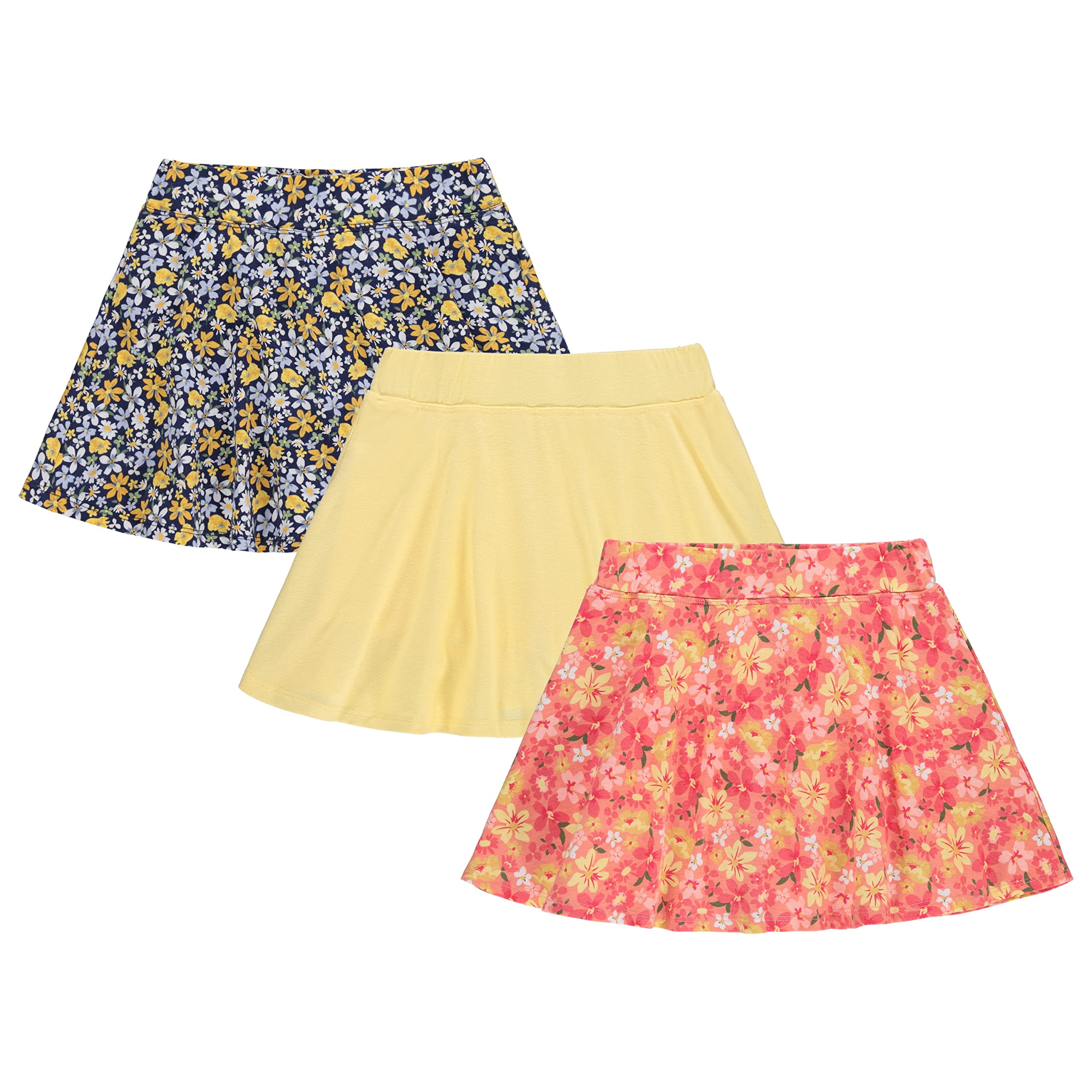BTween 3 Pack Skorts for Girls - Kids Scooter Skirts - Skirt Layered ...