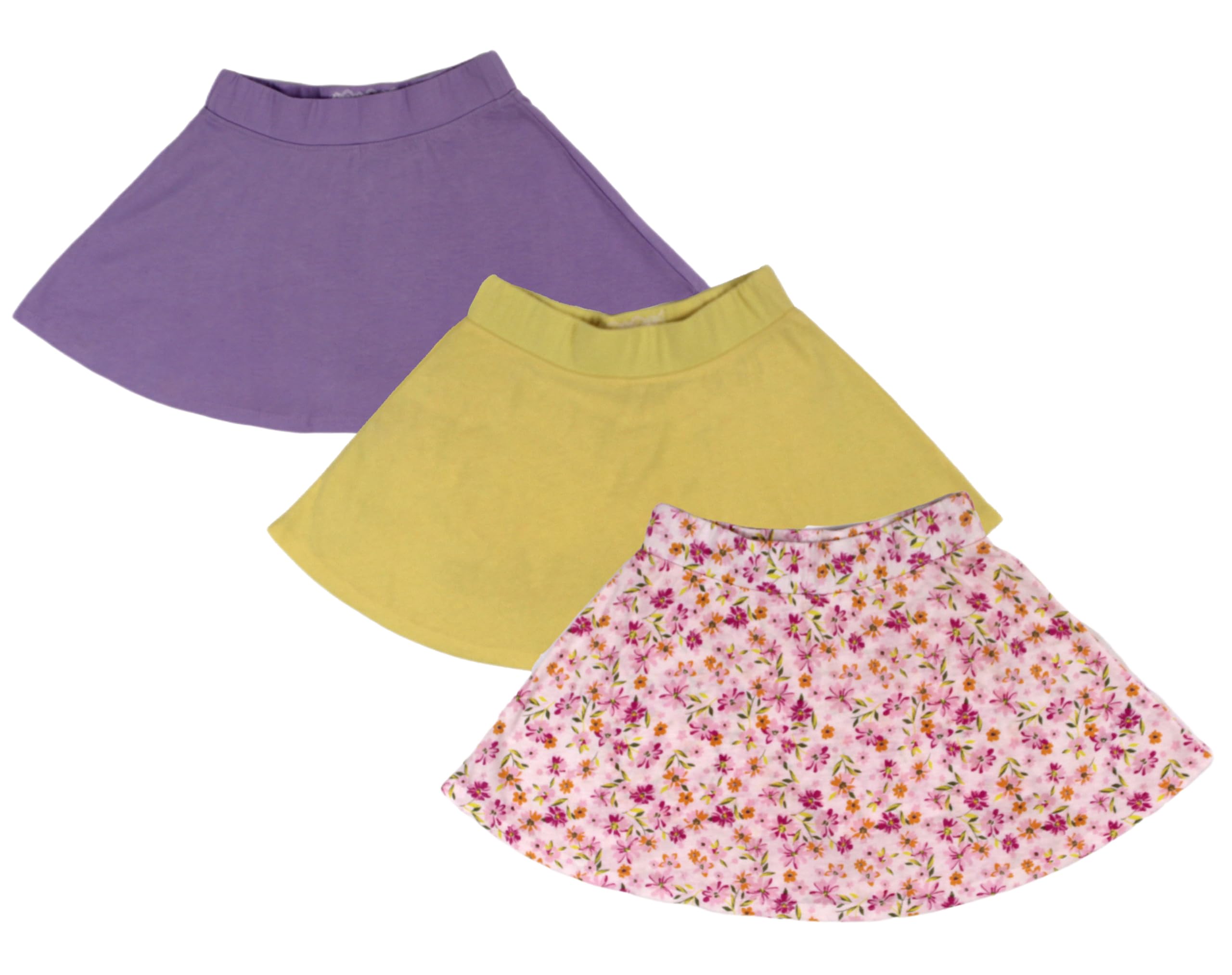 BTween 3 Pack Skorts for Girls - Kids Scooter Skirts - Skirt Layered ...
