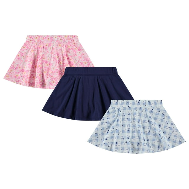 BTween 3 Pack Skorts for Girls - Kids Scooter Skirts - Skirt Layered ...