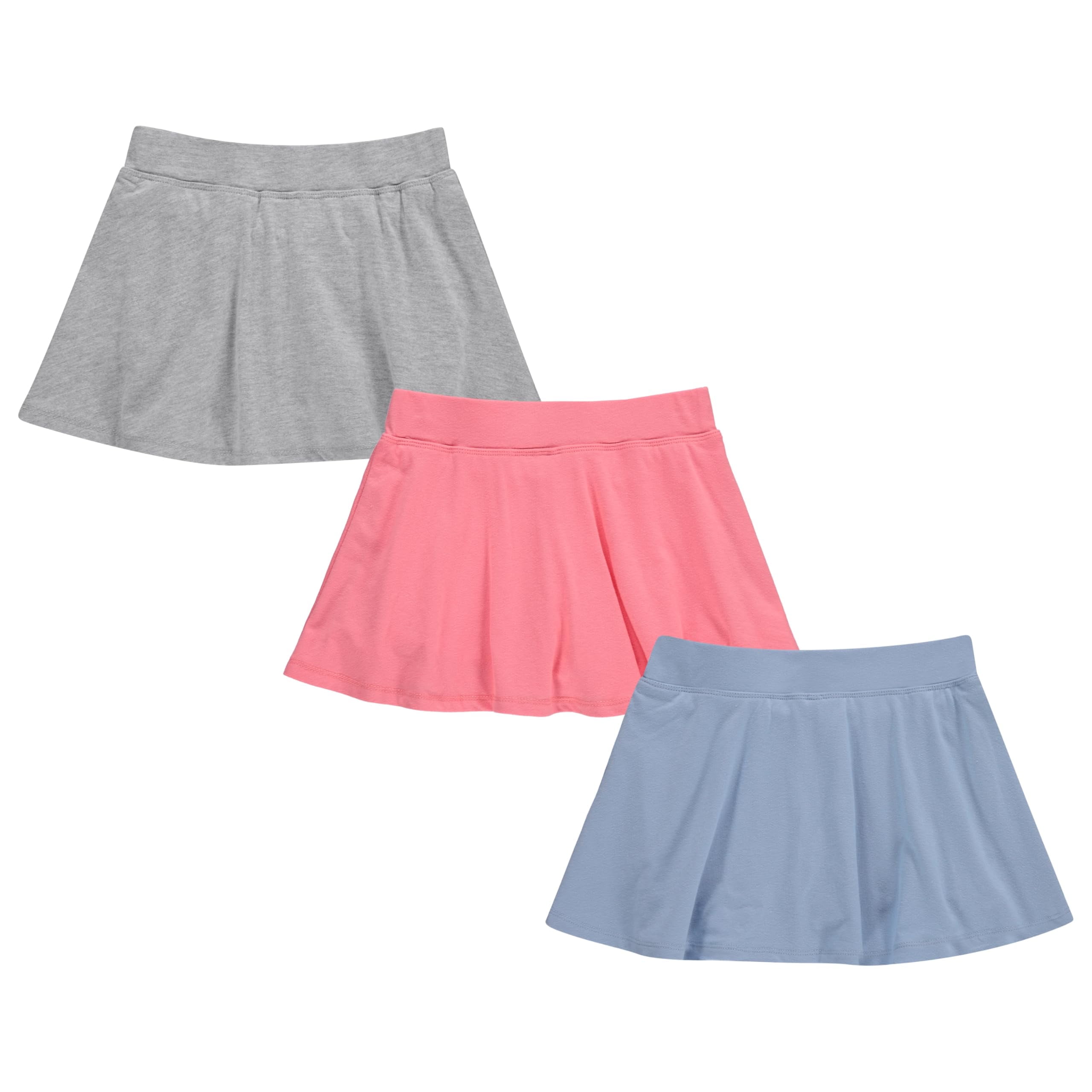 BTween 3 Pack Skorts for Girls Kids Scooter Skirts Skirt Layered Shorts ...