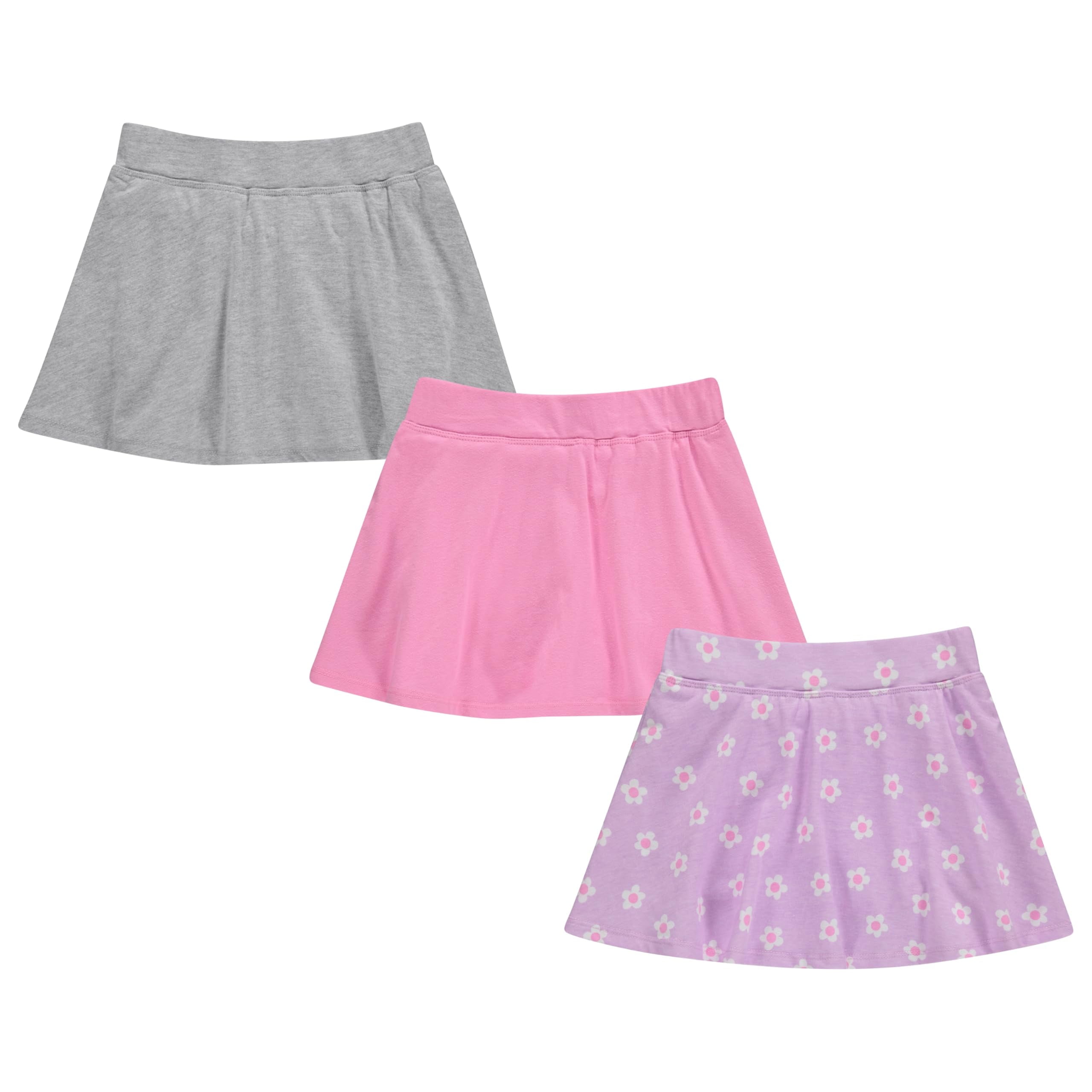 BTween 3 Pack Skorts for Girls - Kids Scooter Skirts - Skirt Layered ...