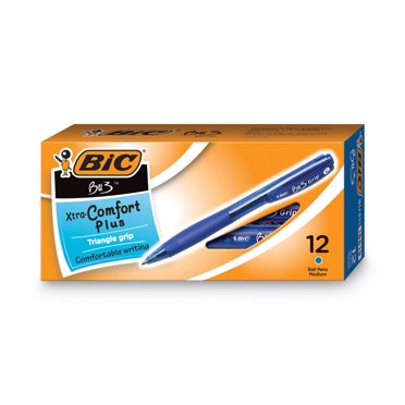 BIC Z4+ Roller Ball Stick Pen, Blue Ink, .7mm, Fine, Dozen - Walmart.com