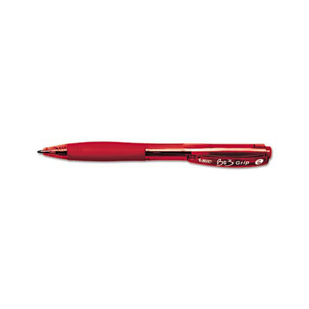 BU3 Retractable Ballpoint Pen Bold 1 mm, Red Ink/Barrel, Dozen ...