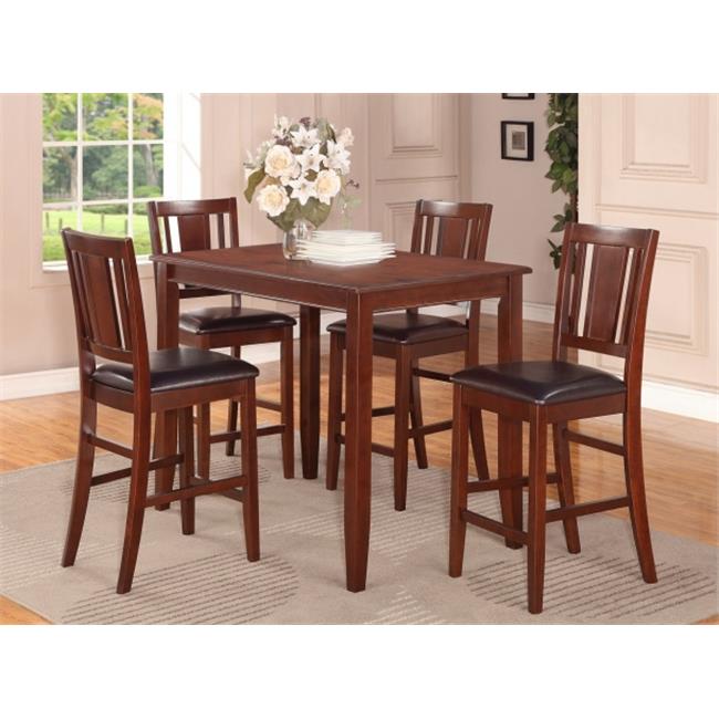 BU5-MAH-LC 5 PC Buckland Counter Height Table 30 in. x 48 in. & 4 ...