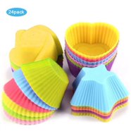 Artrylin 24 Pack 2 Inch Mini Silicone Cupcake Liners Reusable Baking ...